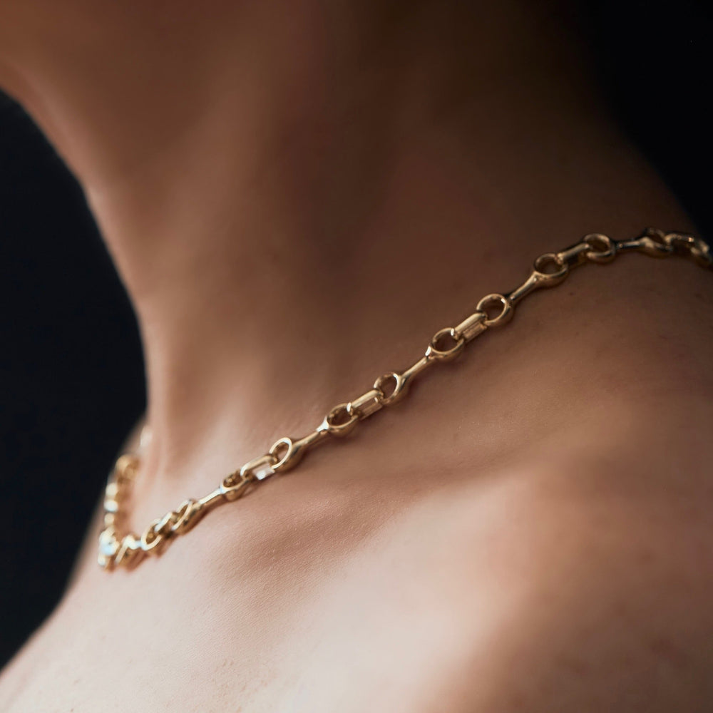 15 MM + 20 MM Fine Double Beam Chain Necklaces with Tusk Clasp | Gabriela Artigas + CO