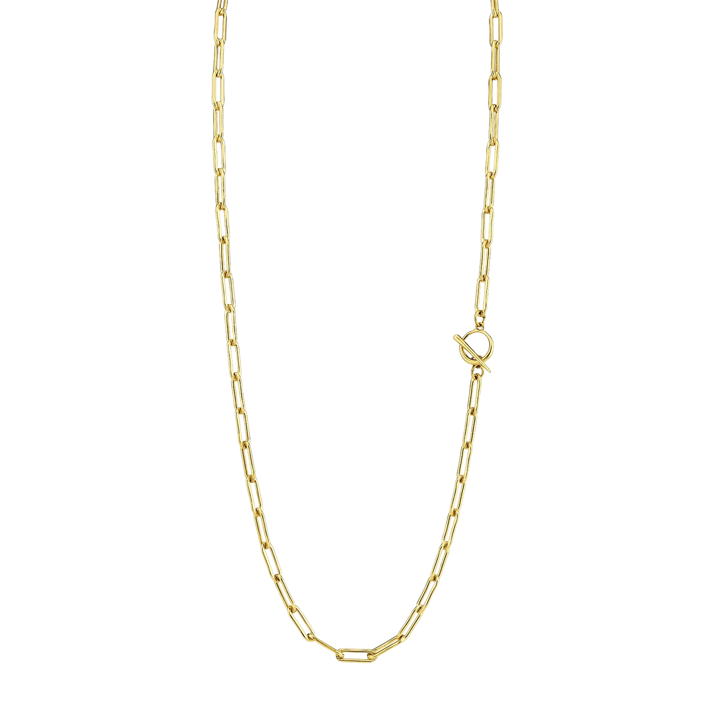 Fine Rectangular Link Chain Necklace with Tusk Clasp | Gabriela Artigas ...