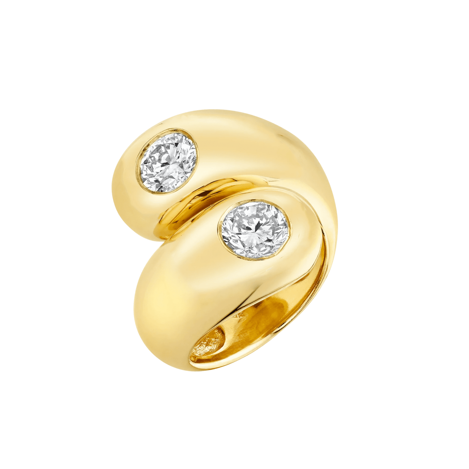 Double Apse Ring with Double Bezel Diamonds | Gabriela Artigas + CO